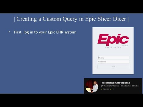 Creating a Custom Query in Epic Slicer Dicer | Epic Systems |