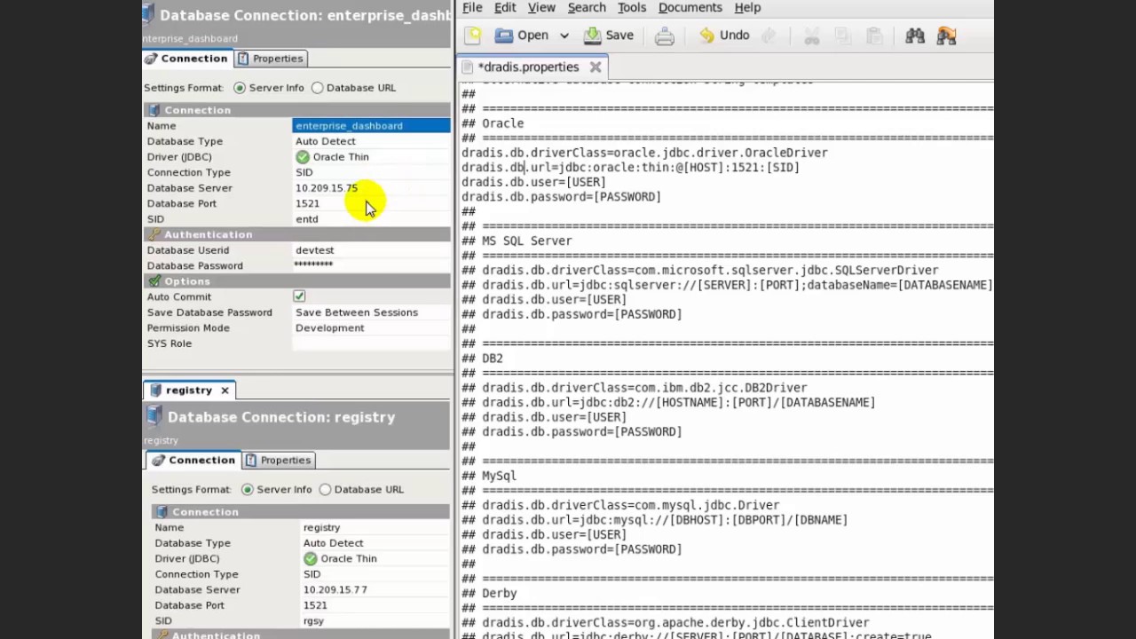 Configuring the Enterprise Dashboard Database for DevTest Solutions 10.0