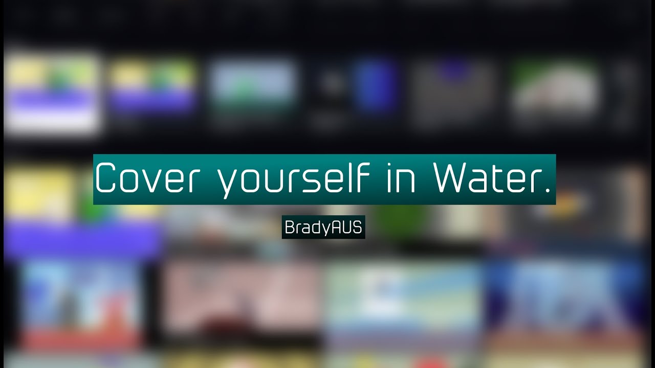 Cover yourself in Water. [DEVIANTART ANNOUNCEMENT]