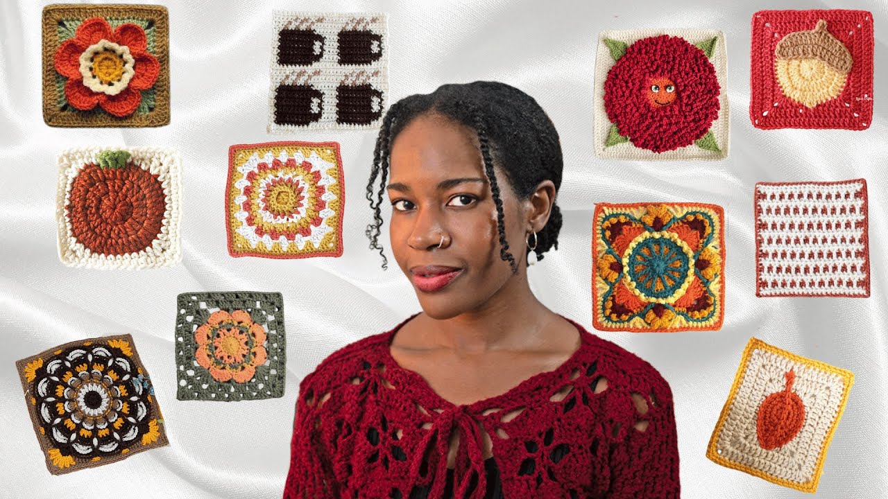 25 Fall Granny Square to make | FREE AUTUMN CROCHET PATTERNS