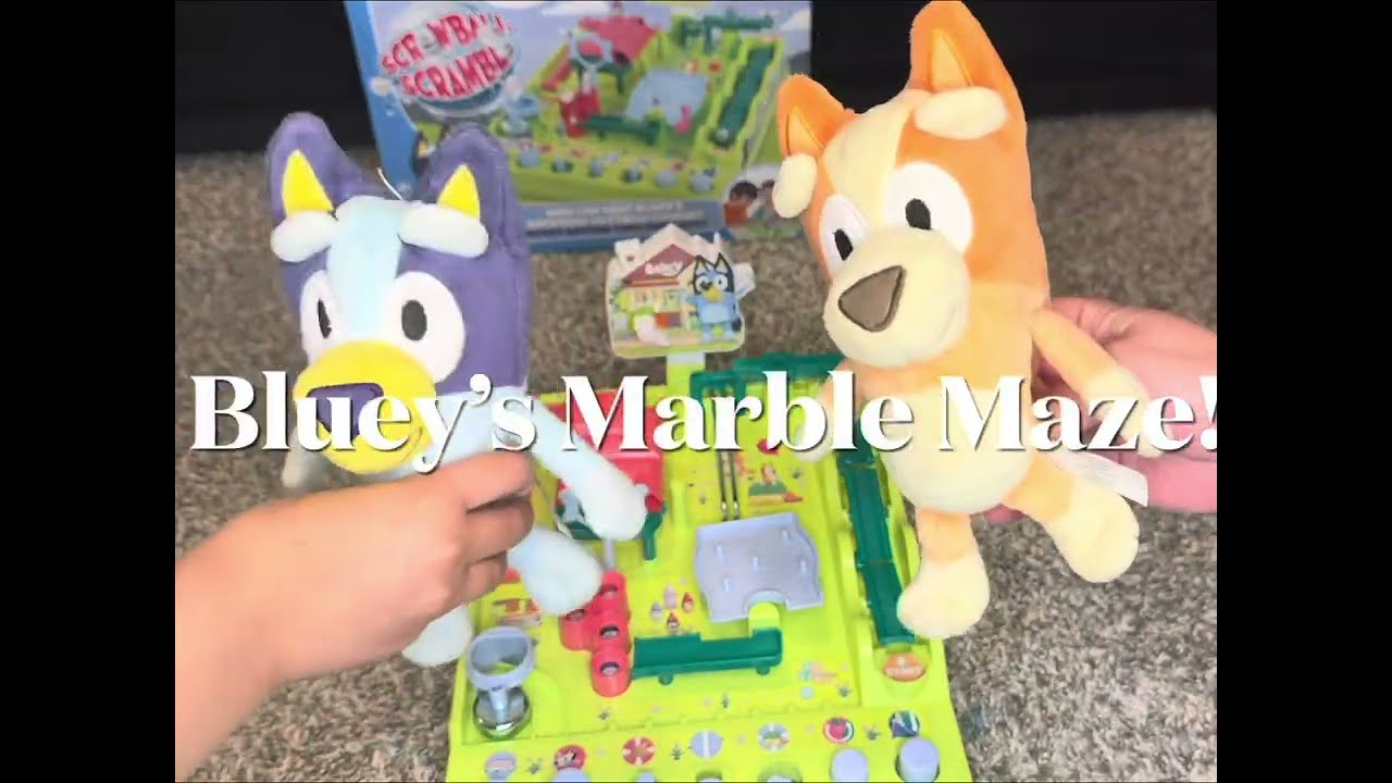 Bluey’s Marble Maze! Bluey and Bingo Team Up to Play the Marble Obstacle Course! 