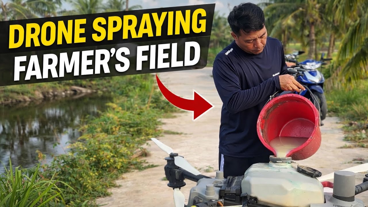 Smart Farming: Drone Spraying in Rice Fields