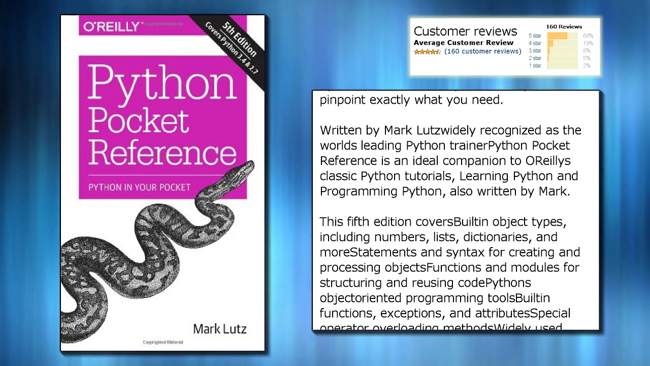 Python Pocket Reference: Python In Your Pocket (Pocket Reference (O'Reilly))