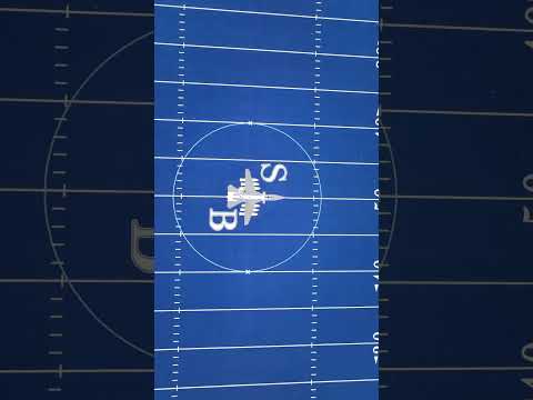Sayreville Jr Bombers Blue Turf Football Field (shot on DJI Mavic 3 drone)