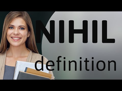 Nihil — what is NIHIL meaning