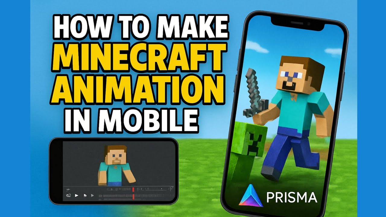✅How to make Minecraft Animation in Mobile phone.