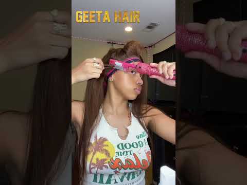 brown straight install detail~#geetahair #wig #shorts