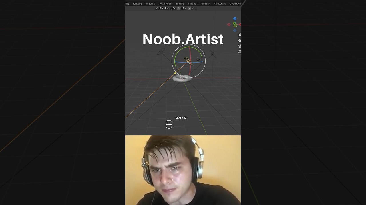 Noob vs Pro artist: three point lighting #blendertutorial #blender #blendercommunity #blender3d #b3d