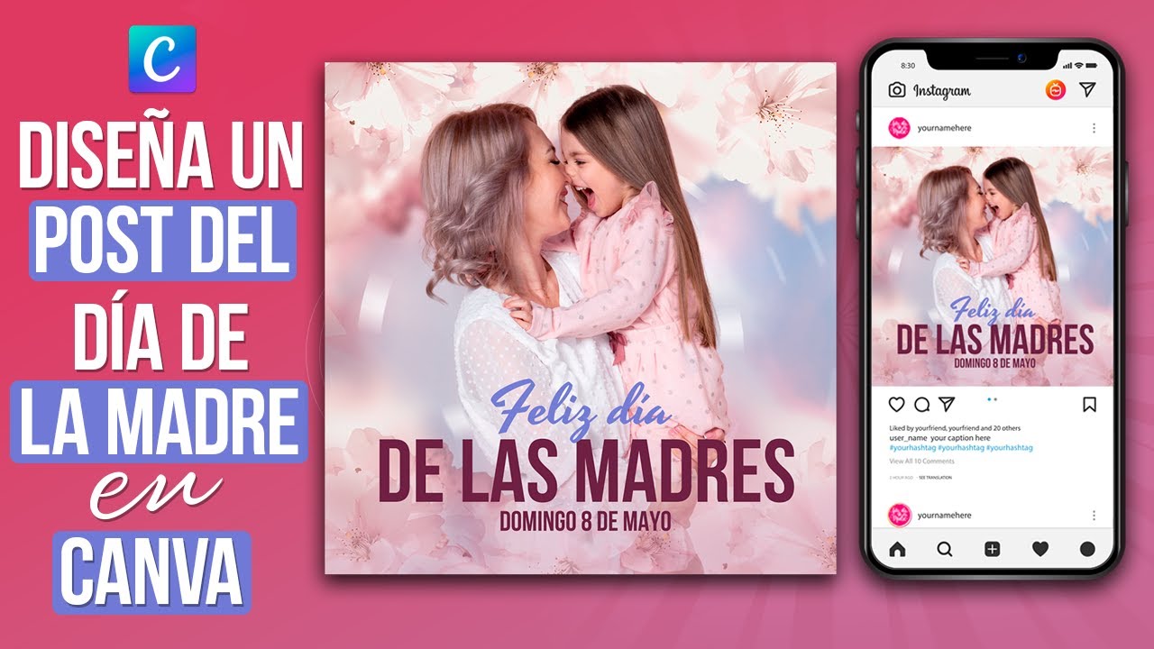 Create Mother's Day art for your social media with Canva for free.