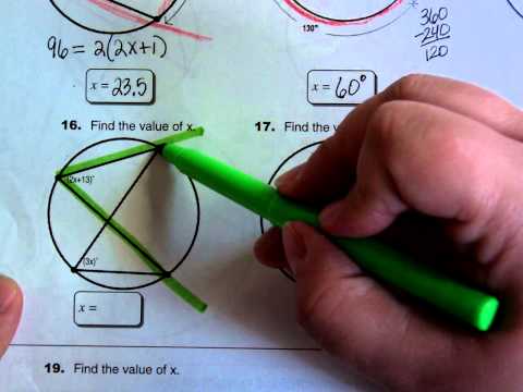 Inscribed Angles Examples