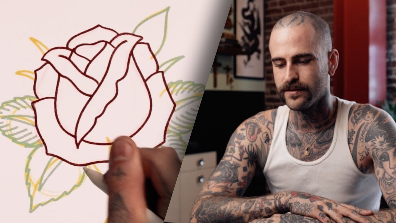 How to draw a TRADITIONAL ROSE -  with Austin Maples