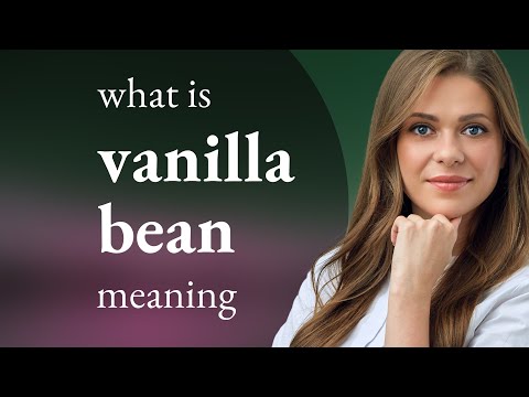 Vanilla bean • meaning of VANILLA BEAN