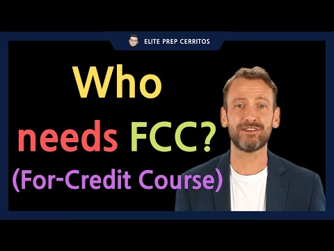 【English】 Who needs FCC (For-Credit Course)? 【Eliteprep】