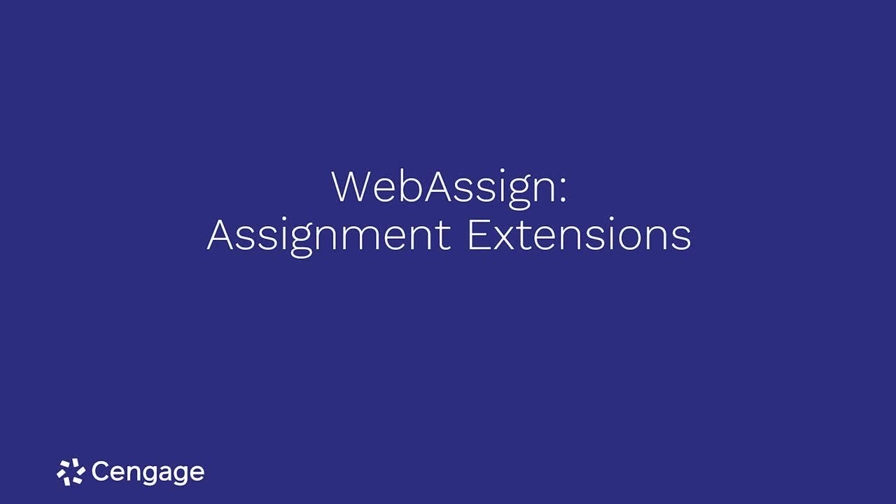 WebAssign: Set Assignment Extensions