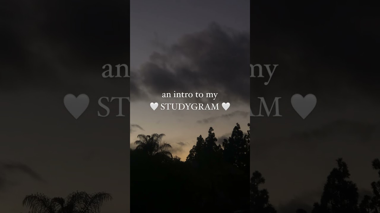 An intro to my STUDYGRAM