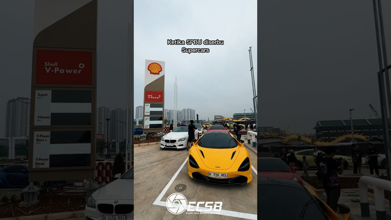 SPBU DISERBU LCGC ❌SPBU DISERBU SUPERCAR ✅(Shell Indonesia) #exoticcarsbandung #shorts