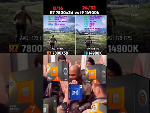I9 14900k vs r7 7800x3d & r9 7950x3d #cpu #intel #amd #ryzen #pc #pcgaming #pcgamer #fyp