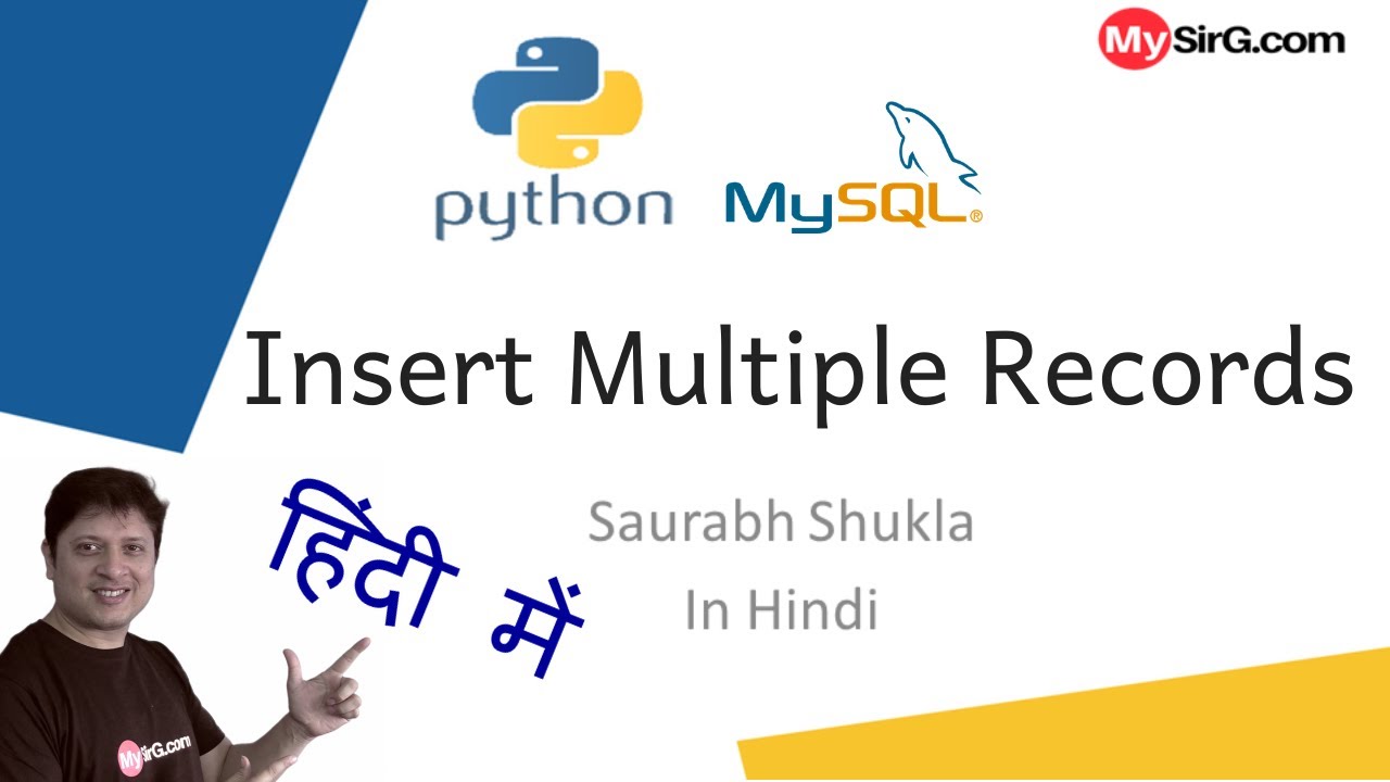 #5 Python-MySQL | Inserting Multiple Records