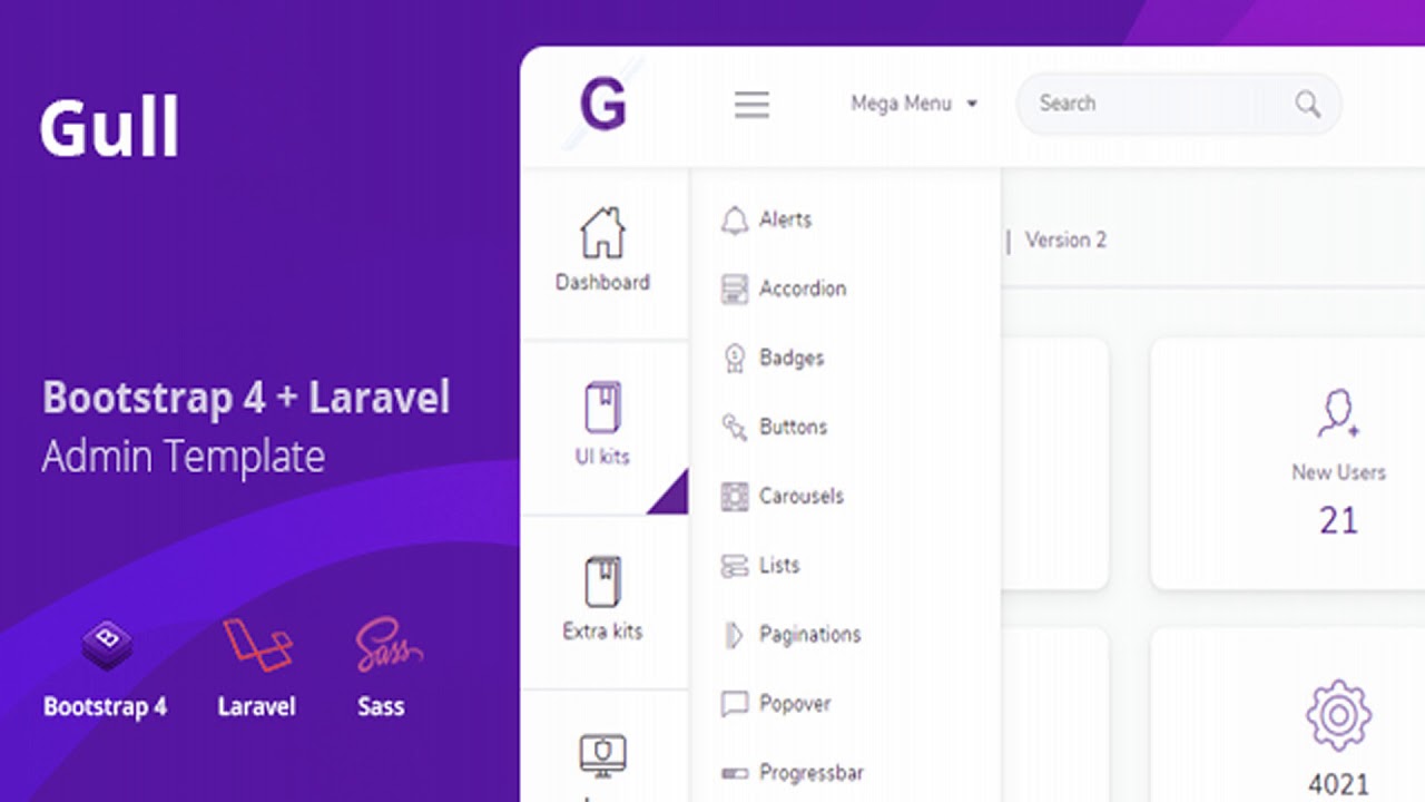 Gull - Bootstrap + Laravel Admin Dashboard Template | Themeforest Website Templates and Themes
