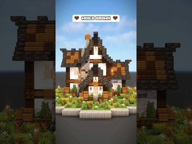 🍃 Fantasy House | 9 Block Palette Variations Minecraft Map