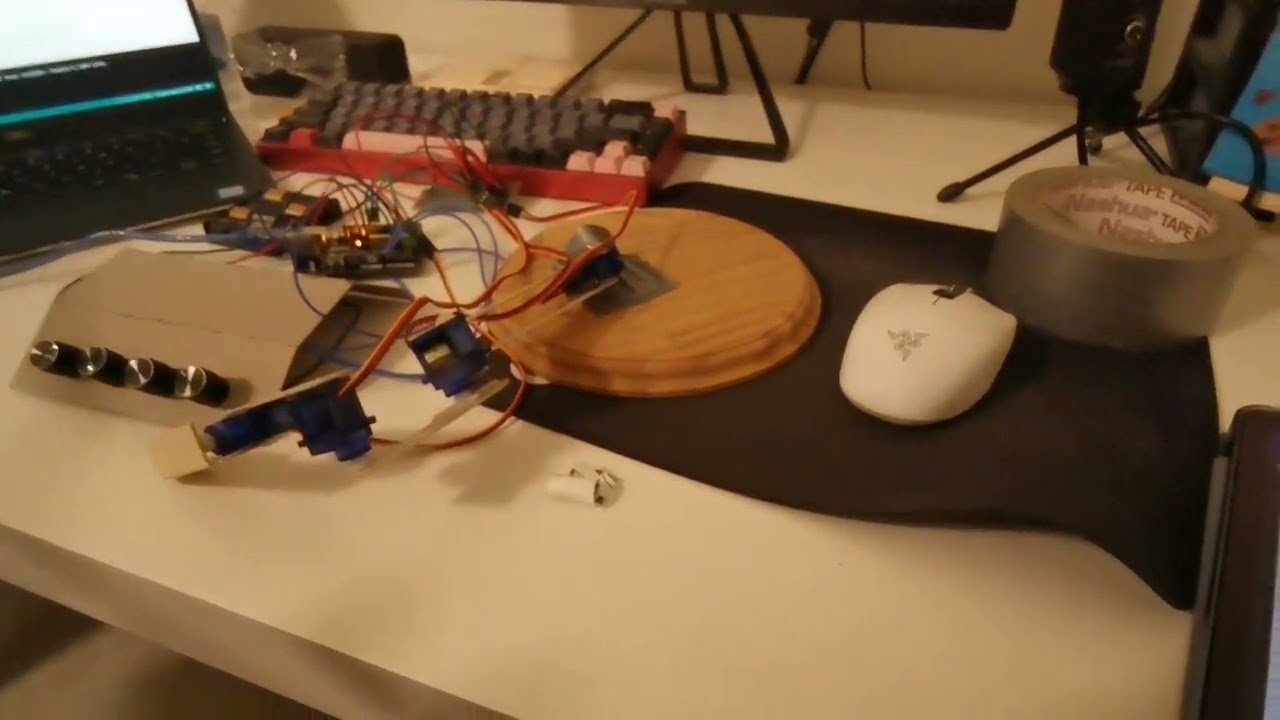 Robotic arm (demo, schematic, circuit, and code)