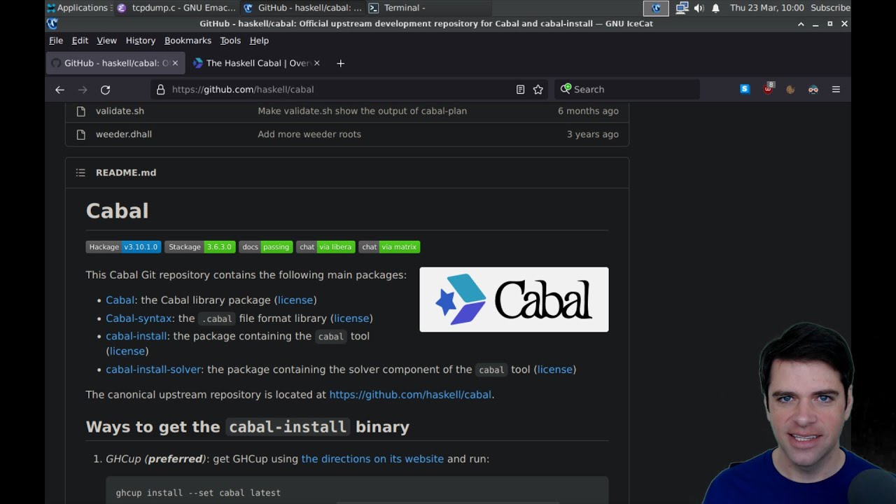 Let's read the Cabal (Haskell) source code