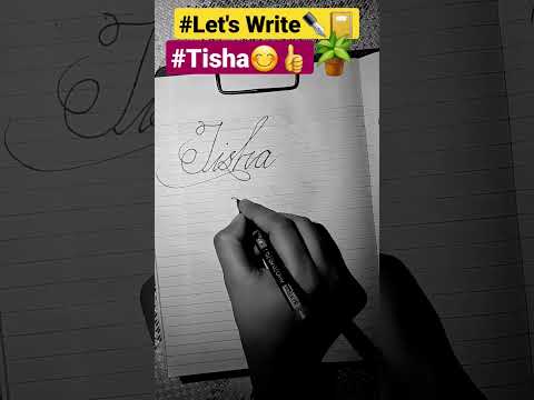 #Tisha😊👍#Name#Cursive#Writing✒️📔#Calligraphy#Viral#Video#Imagine#Dragon#youtubeshorts#Art🎨#Letter#T