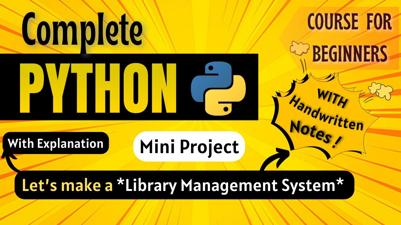 *Build a Library Management System in Python* | Mini Project | Python Full course for Beginners