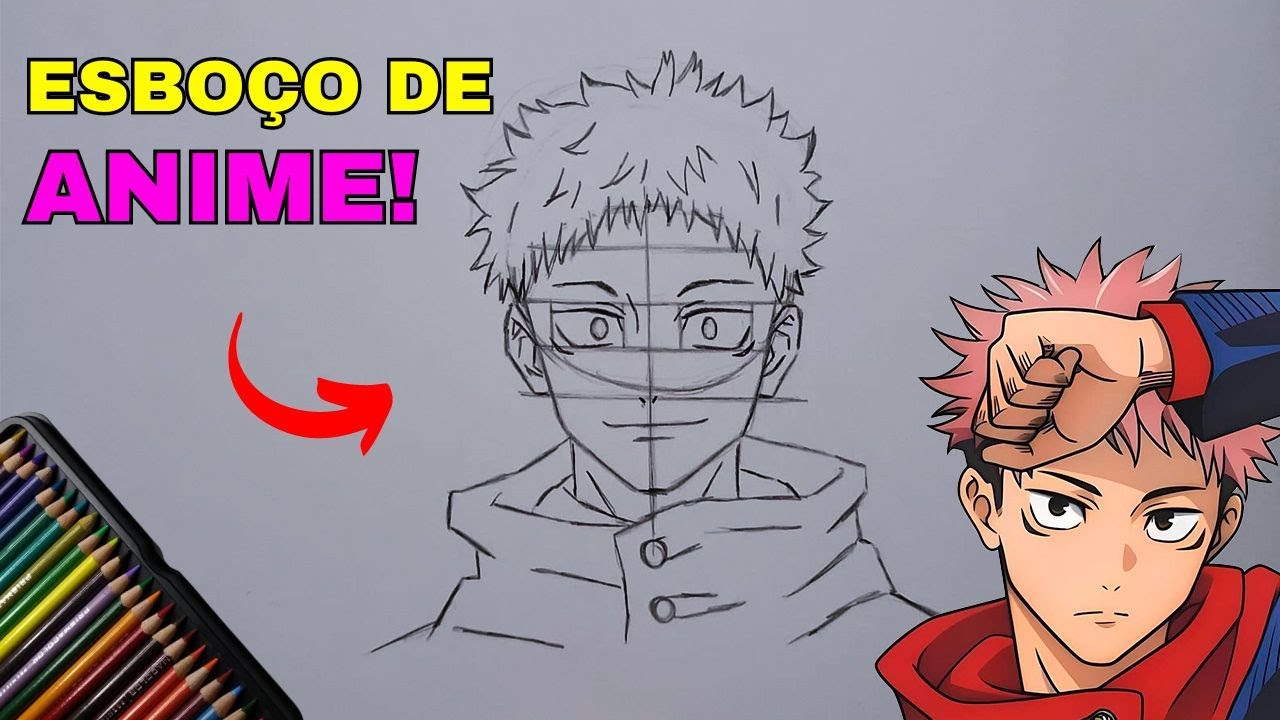Aprenda o Esboço Base para Desenhar Anime!