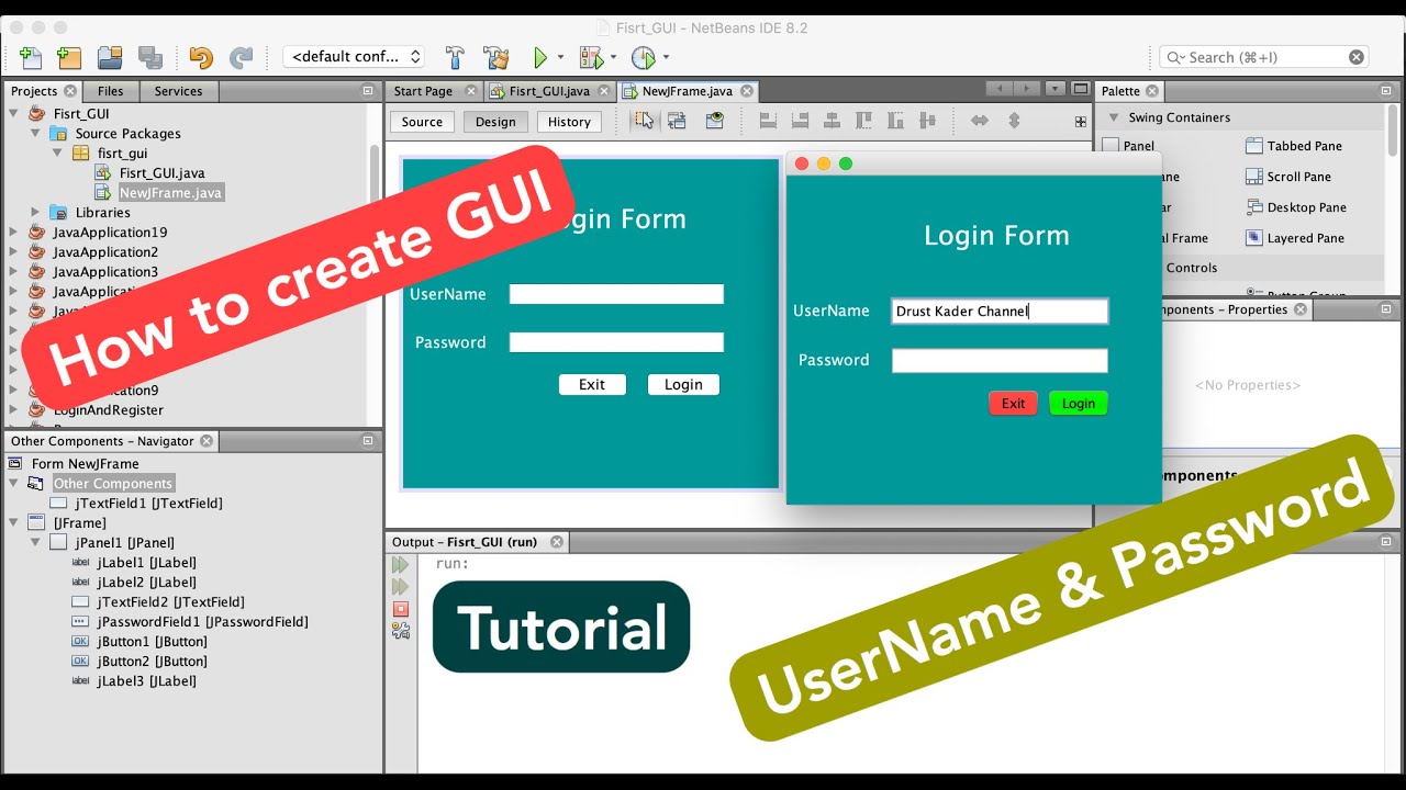 #1 Java GUI UserName & Password