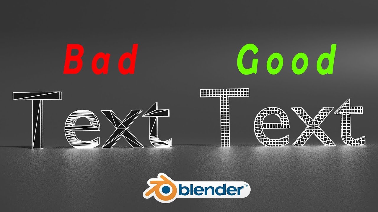 Blender - Quick Text Topology Fix