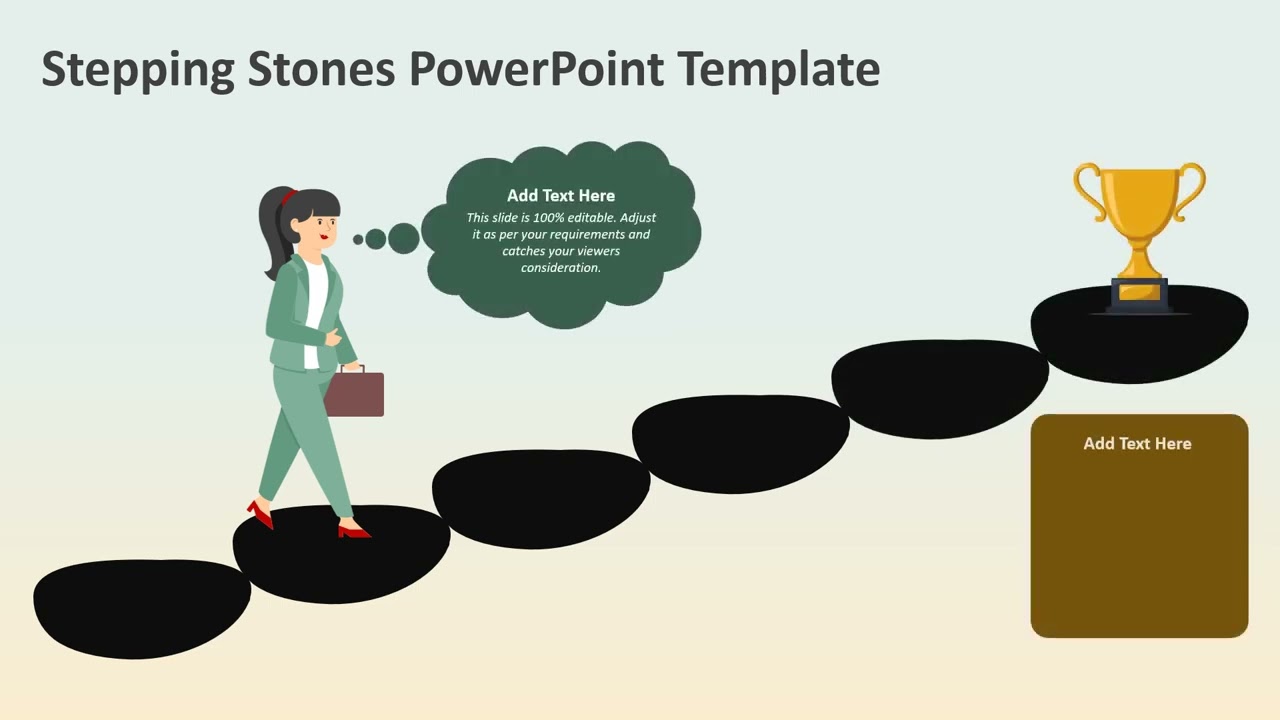 Stepping Stones PowerPoint Presentation Template | Kridha Graphics