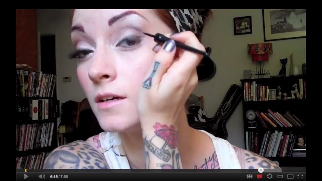 Vintage Pinup Makeup How To Tutorial by CHERRY DOLLFACE part 1