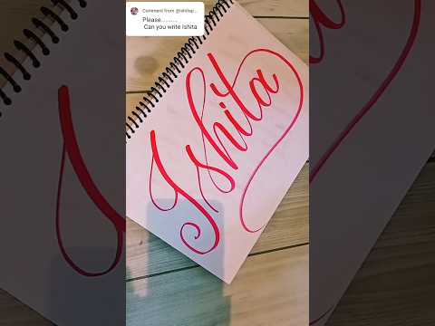 Tag Ishita❣️ Drop your name and Subscribe to the channel... #calligraphy #trending #viral #art