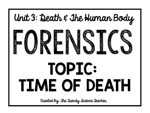 Time of Death Lesson (Forensics)