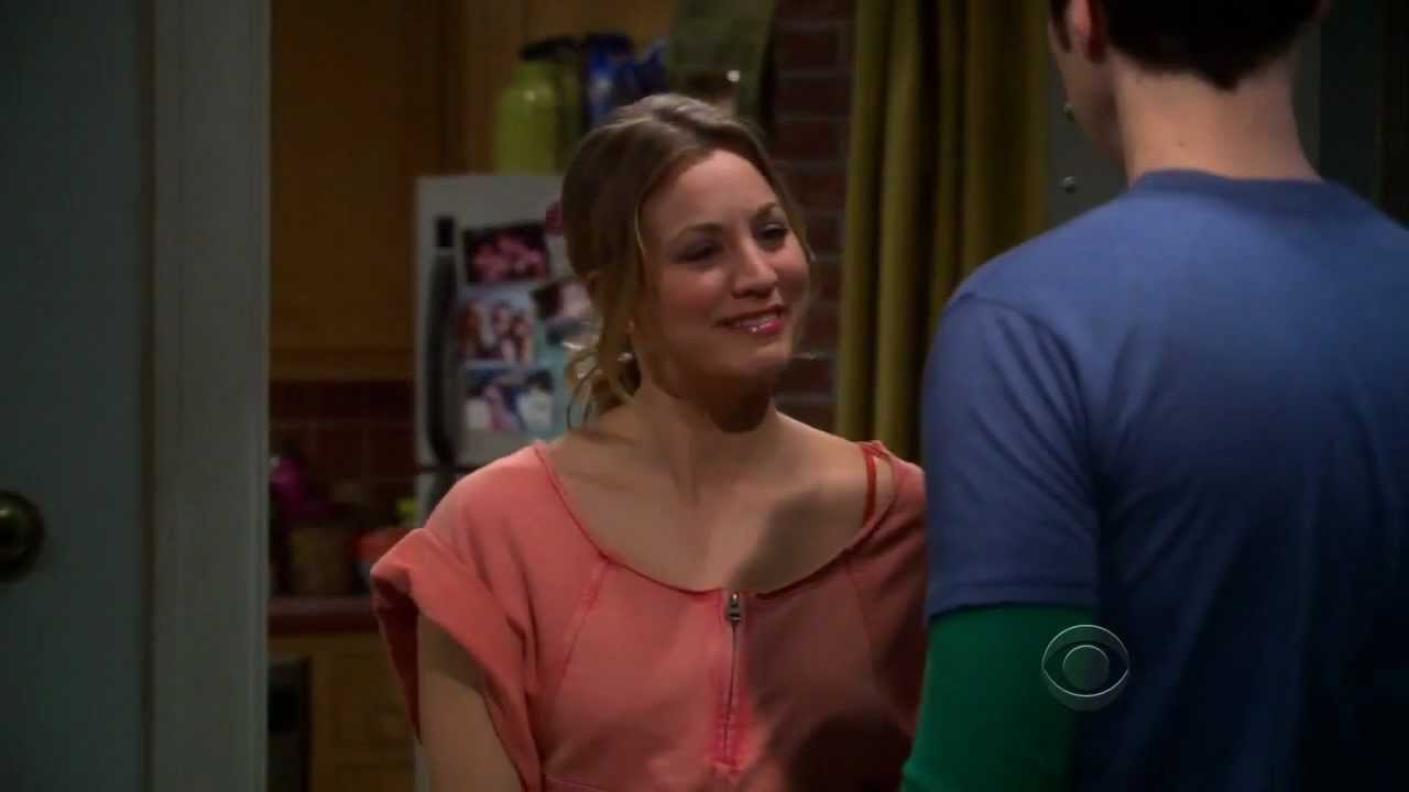 Penny answers to Sheldon's Knocks with a joke