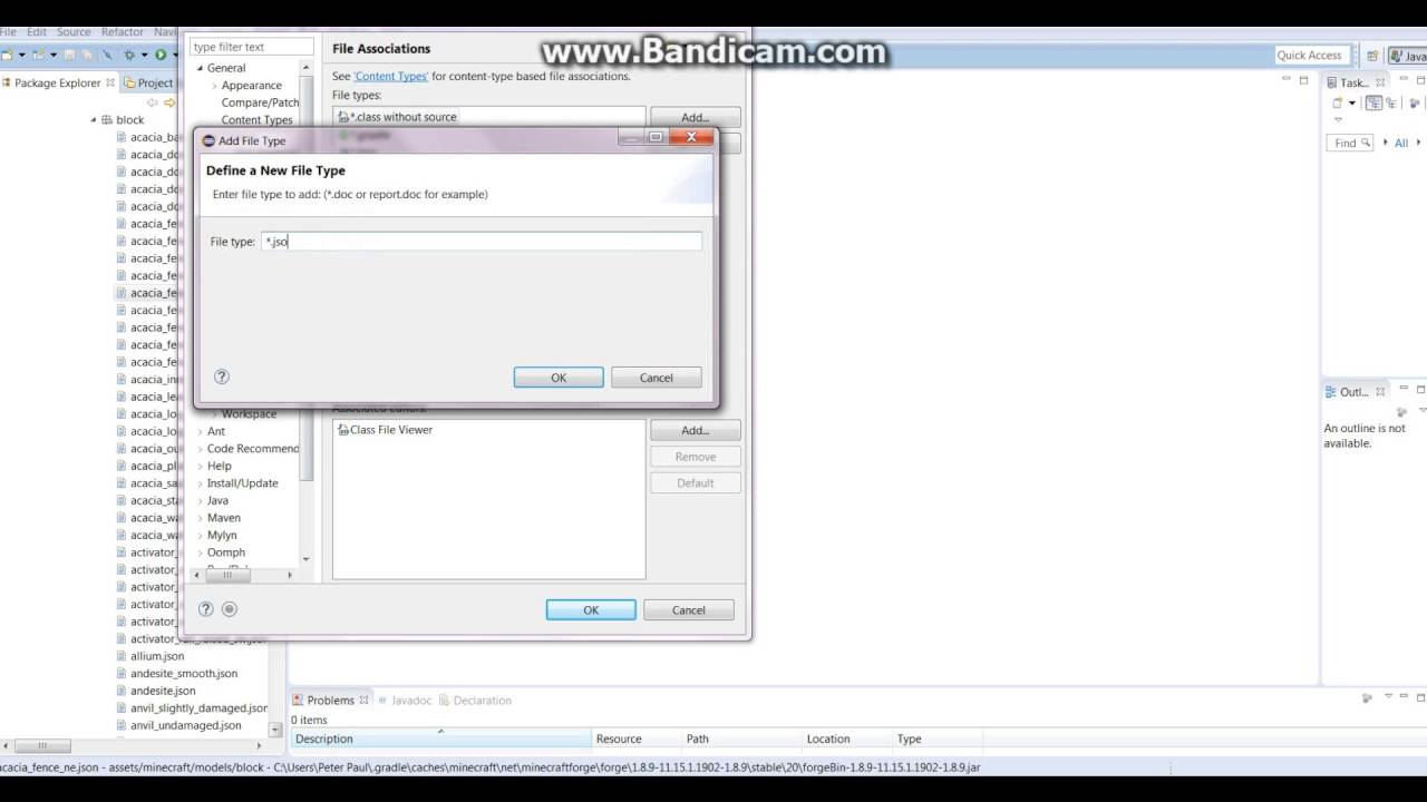 Open .json File - Eclipse