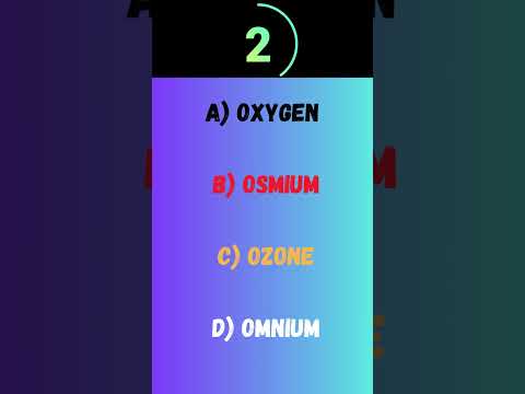 Which element has the chemical symbol O #quiz #funquizquestions