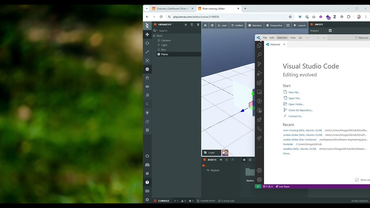 PlayCanvas with VSCode Extension
