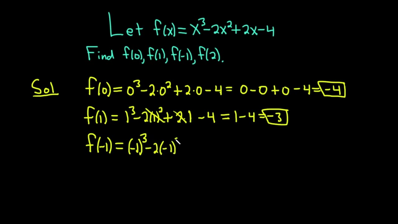 How to Evaluate a Cubic Function