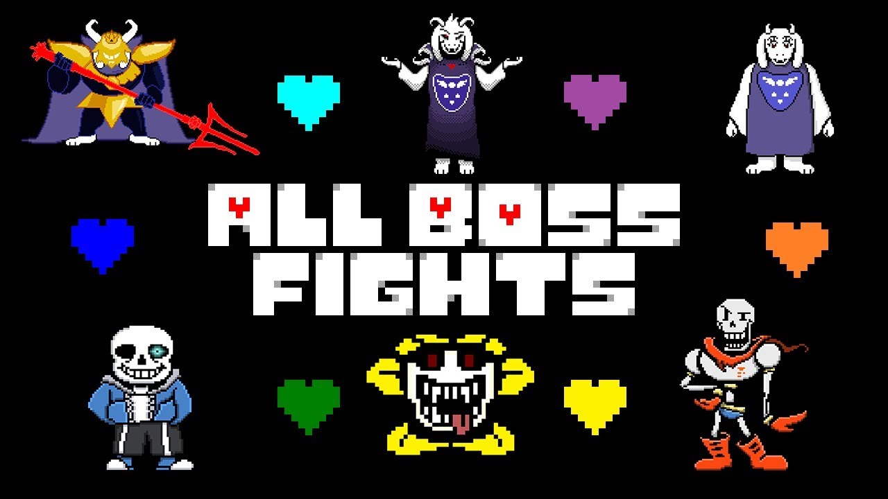 Undertale - All Boss Fights (Colored Sprites Mod)