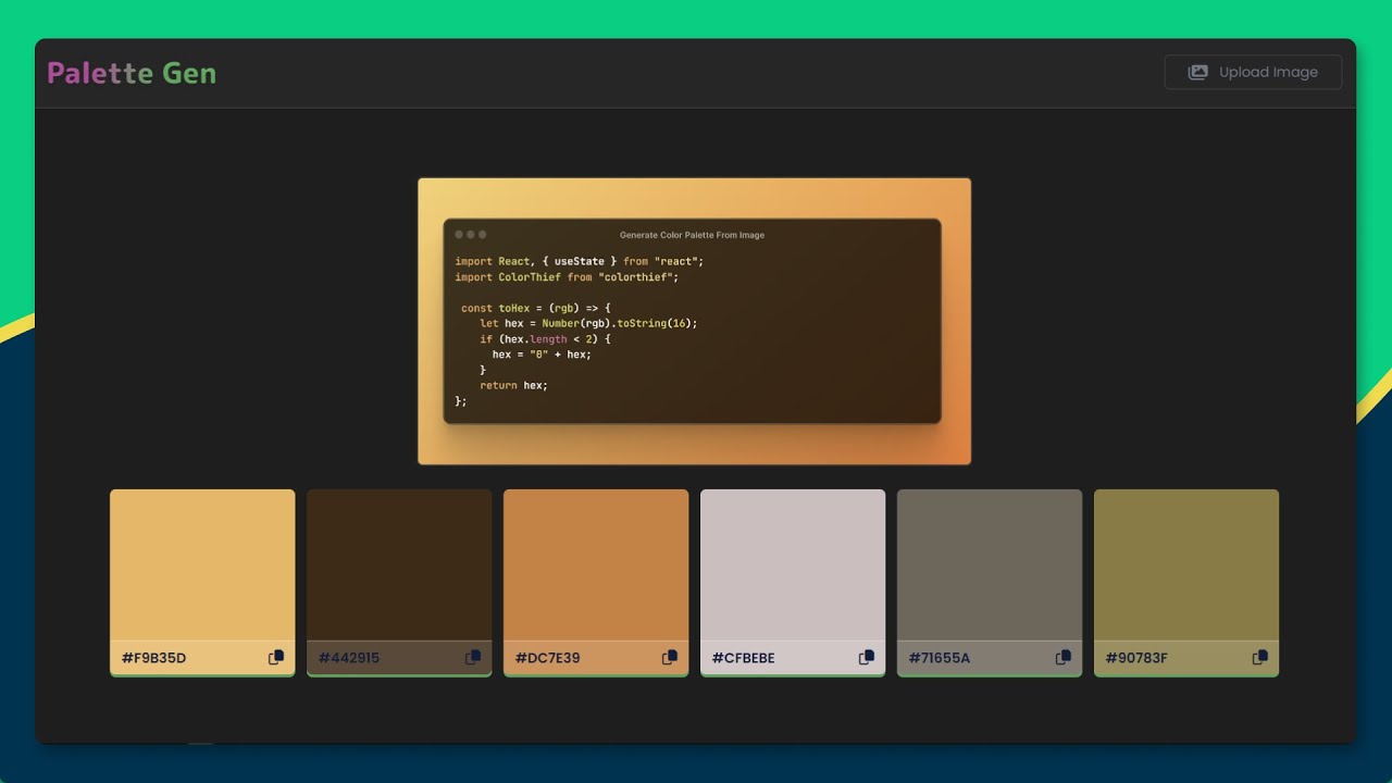 React and Next.js Project - Build A Color Palette Generator From Images