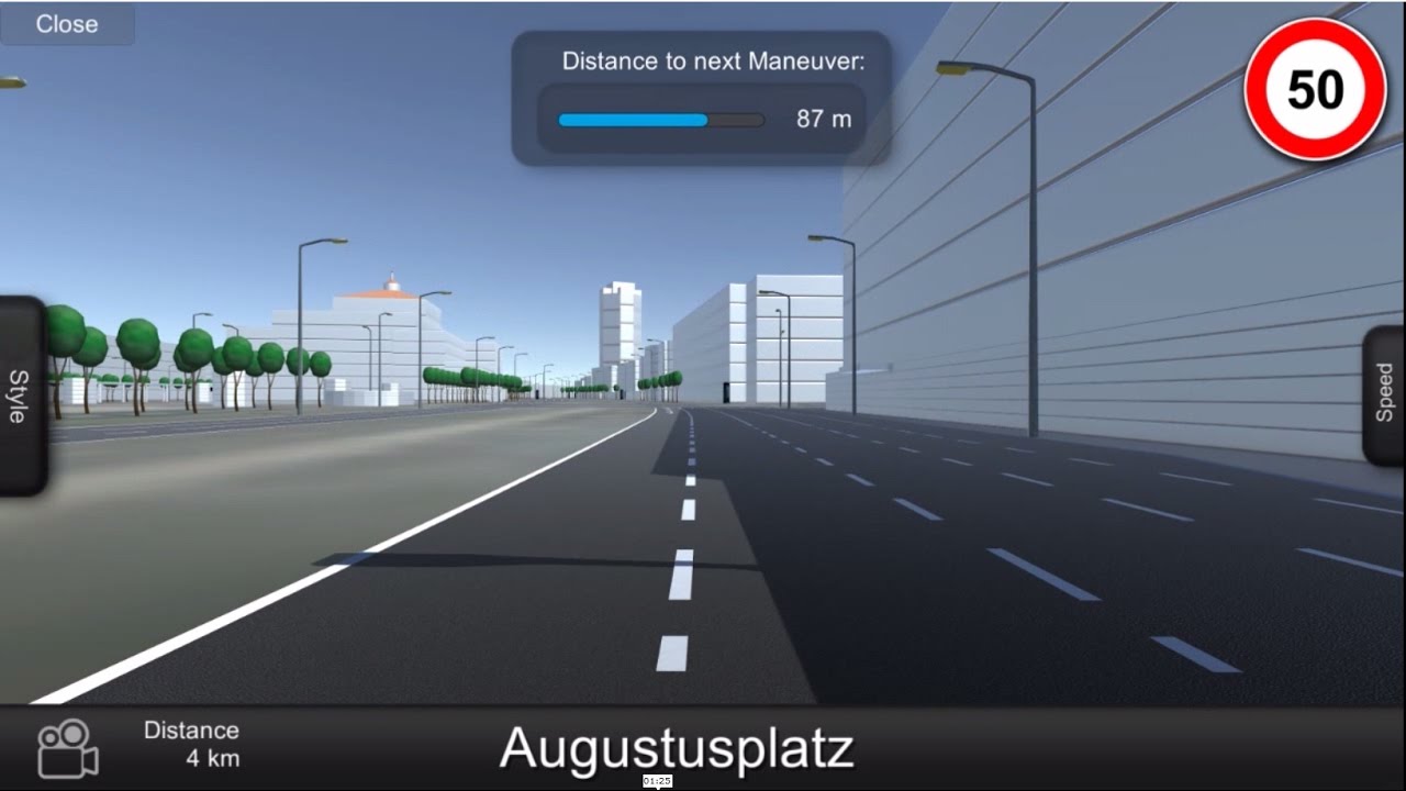 A concept 3D navigation simulation