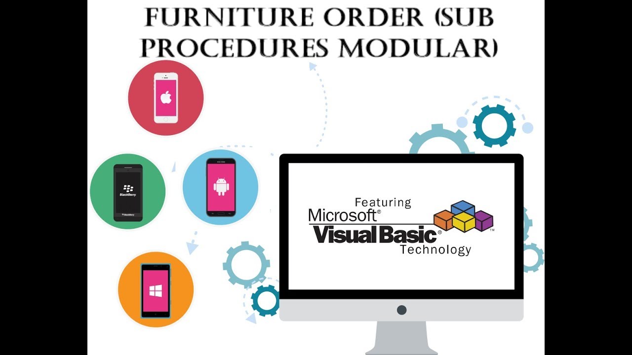Visual Basic Programming Tutorial with code - Furniture Order (Sub Procedures Modular)