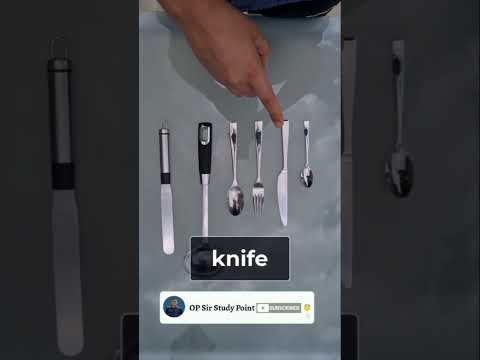 English vocabulary - cutlery , silverware, spoon, knife, fork, ladle