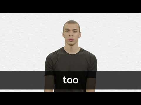 TOO definition in American English | Collins English Dictionary
