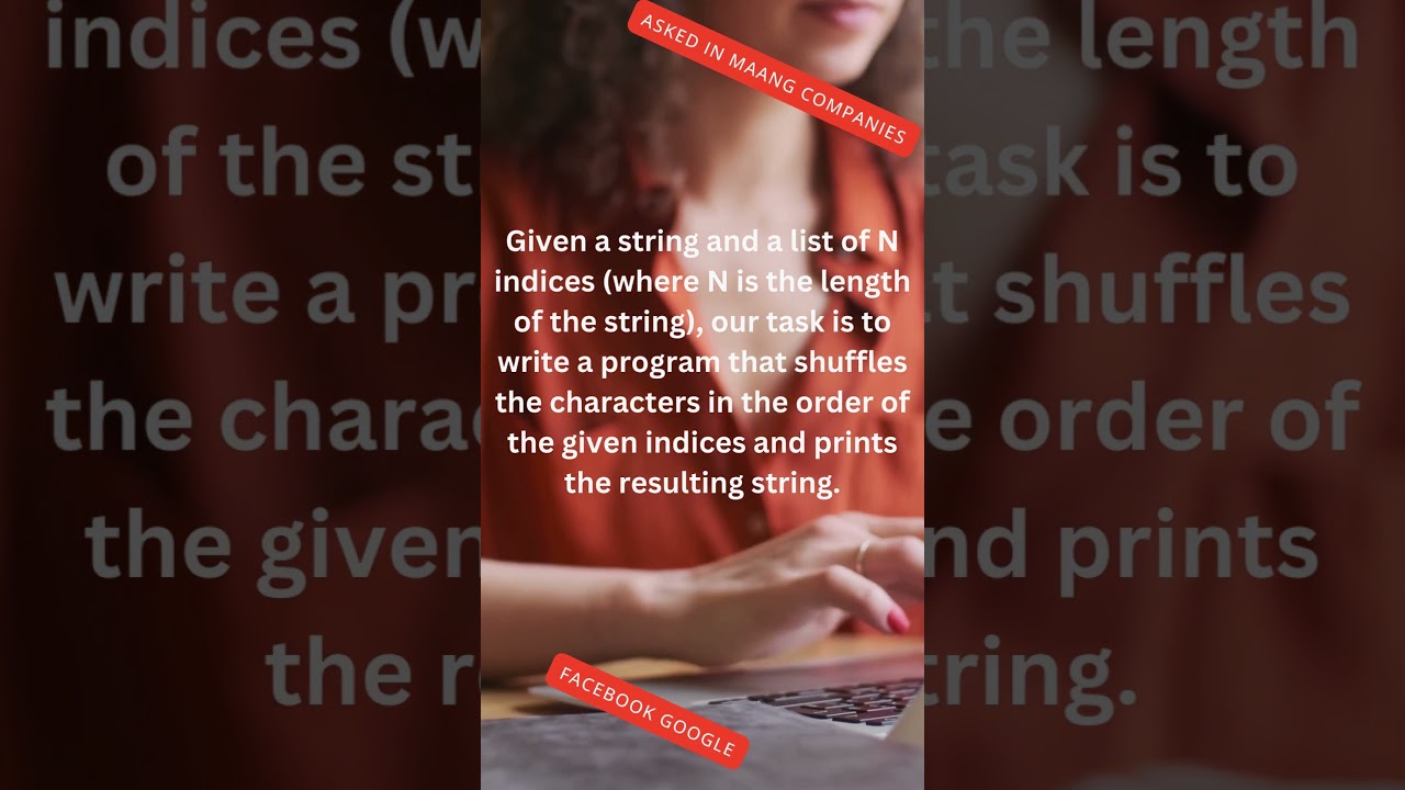 #Day 9 of 100 Days Python Coding Challenge Unlock String Shuffling Like a MAANG Pro! #shortsvideo