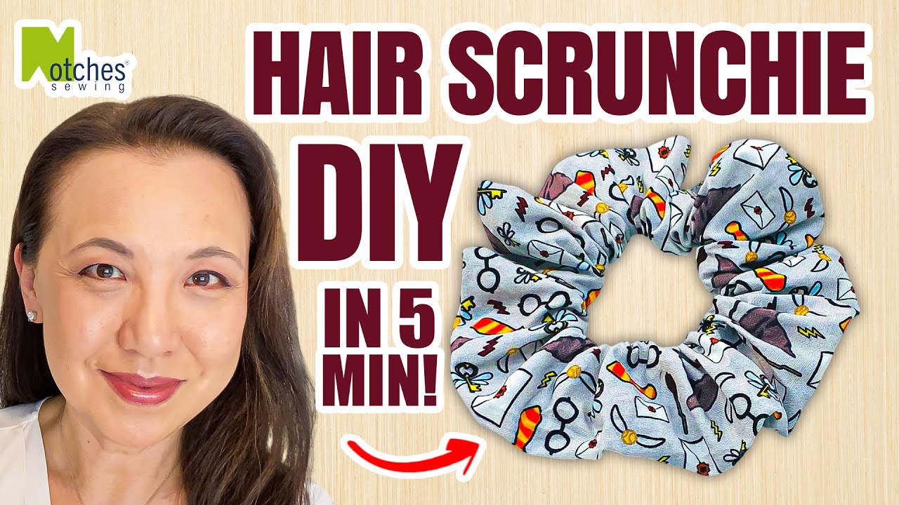 Easiest Way to Make a Hair Scrunchie - Beginner DIY sewing project Scrunchies