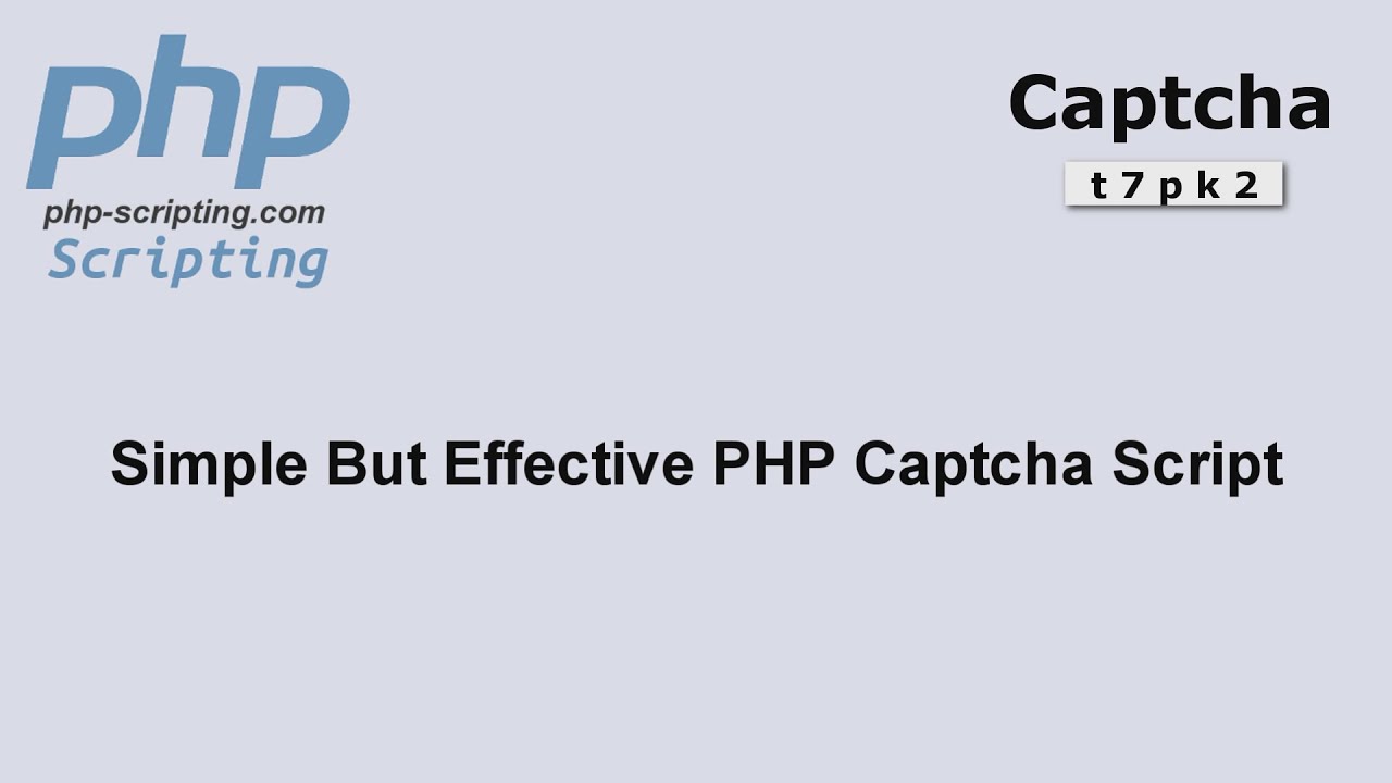 Simple But Effective PHP Captcha Script