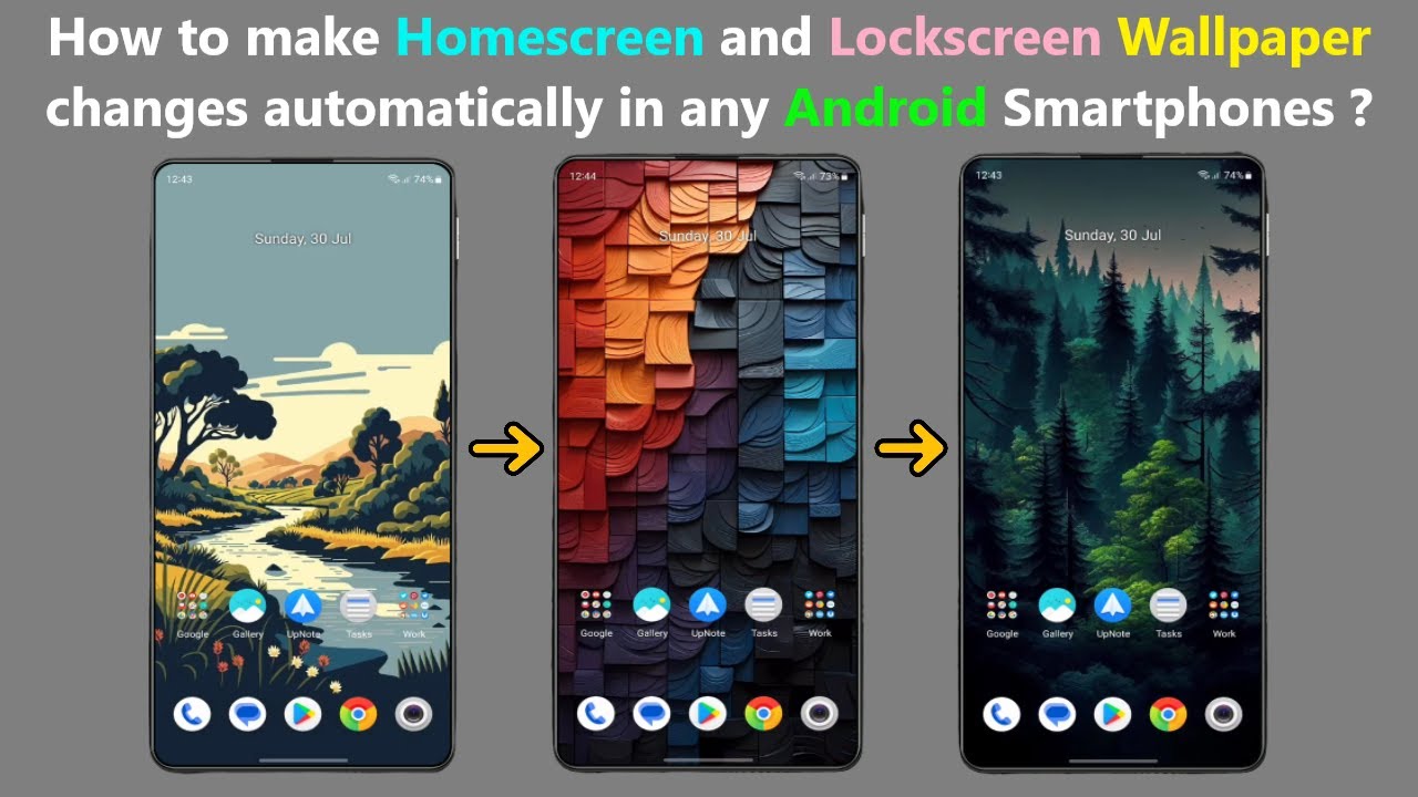 How to make Homescreen and Lockscreen Wallpaper changes automatically in any Android Smartphones ?